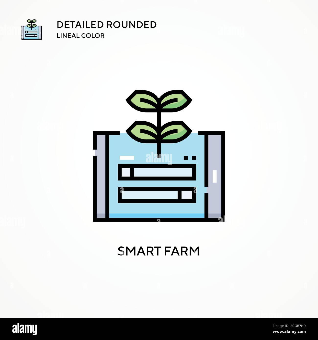 Smart farm vector icon. Modern vector illustration concepts. Easy to ...