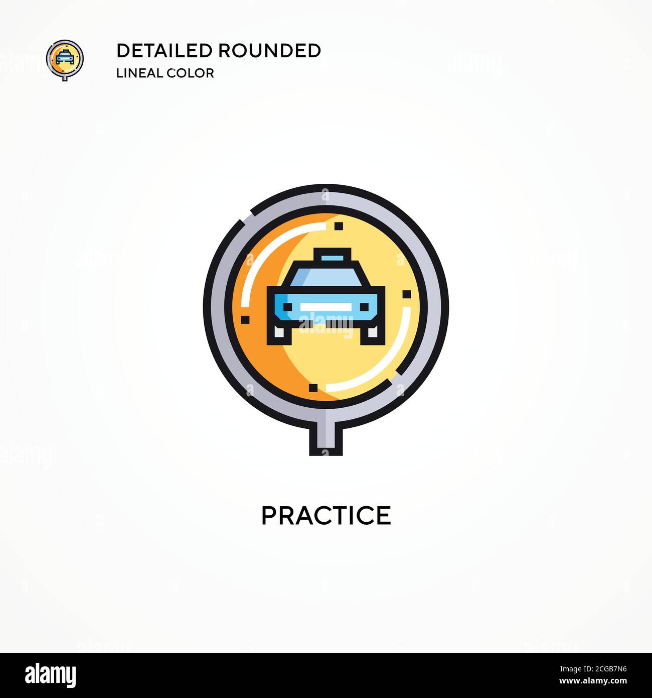 Practice vector icon. Modern vector illustration concepts. Easy to edit ...