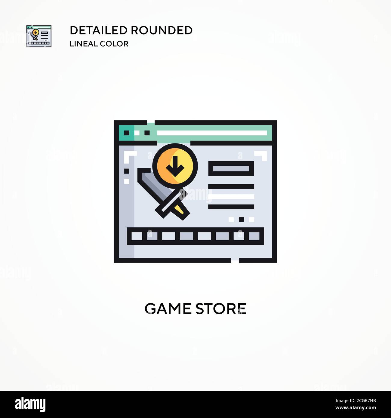 Game store vector icon. Modern vector illustration concepts. Easy to ...