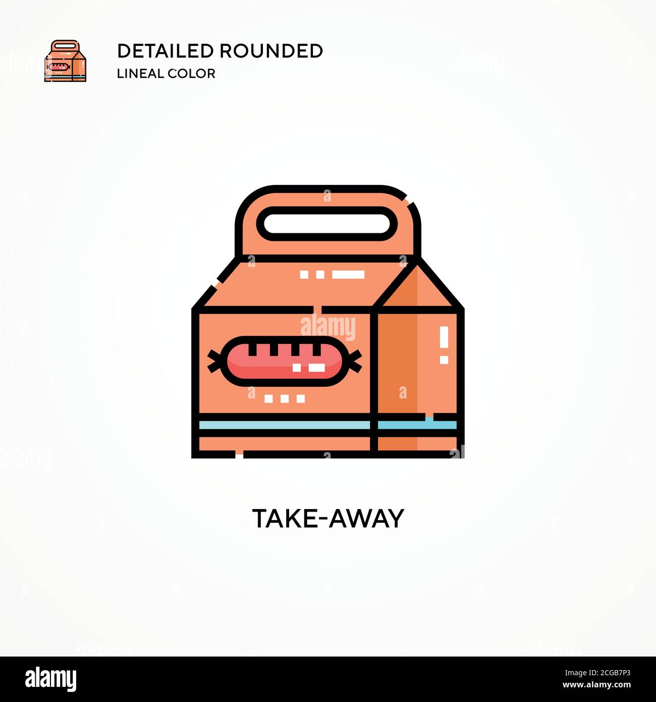 Take-away vector icon. Modern vector illustration concepts. Easy to ...