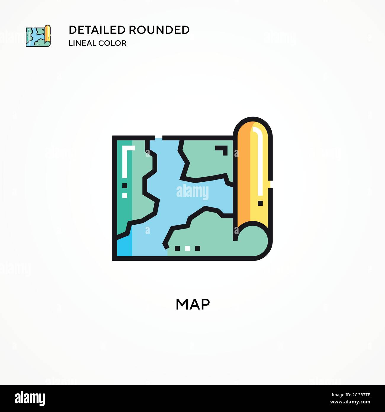 Map vector icon. Modern vector illustration concepts. Easy to edit and ...