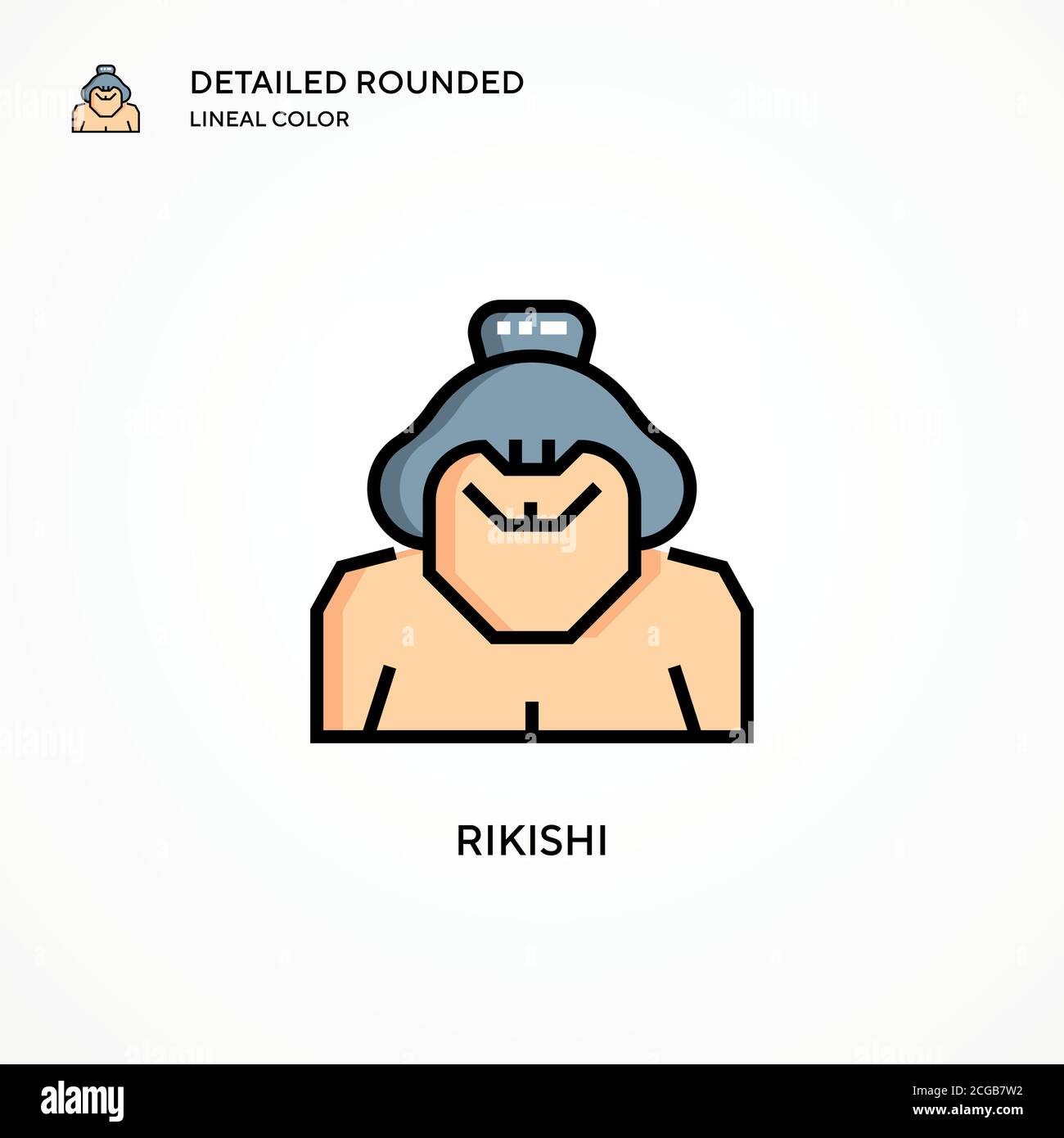 Rikishi vector icon. Modern vector illustration concepts. Easy to edit ...