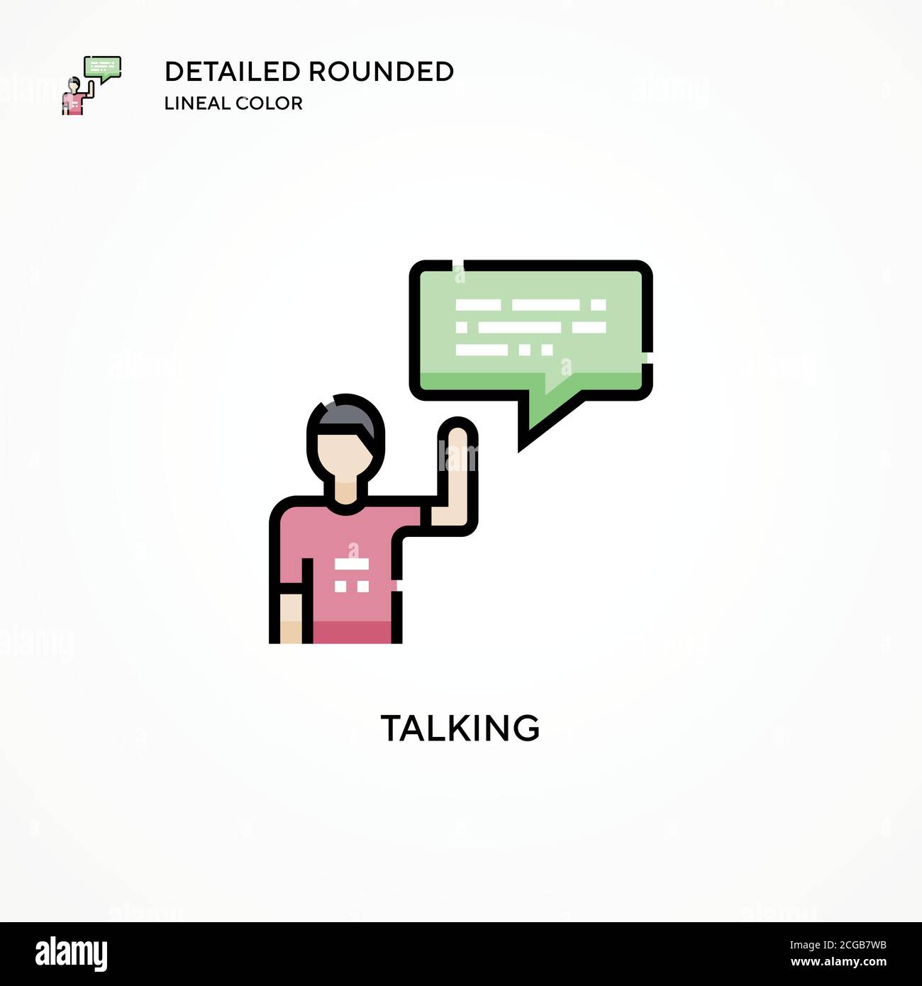 Talking vector icon. Modern vector illustration concepts. Easy to edit ...