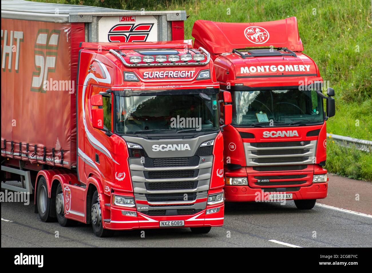 SureFreight & Montgomery Haulage delivery trucks, lorry, transportation ...