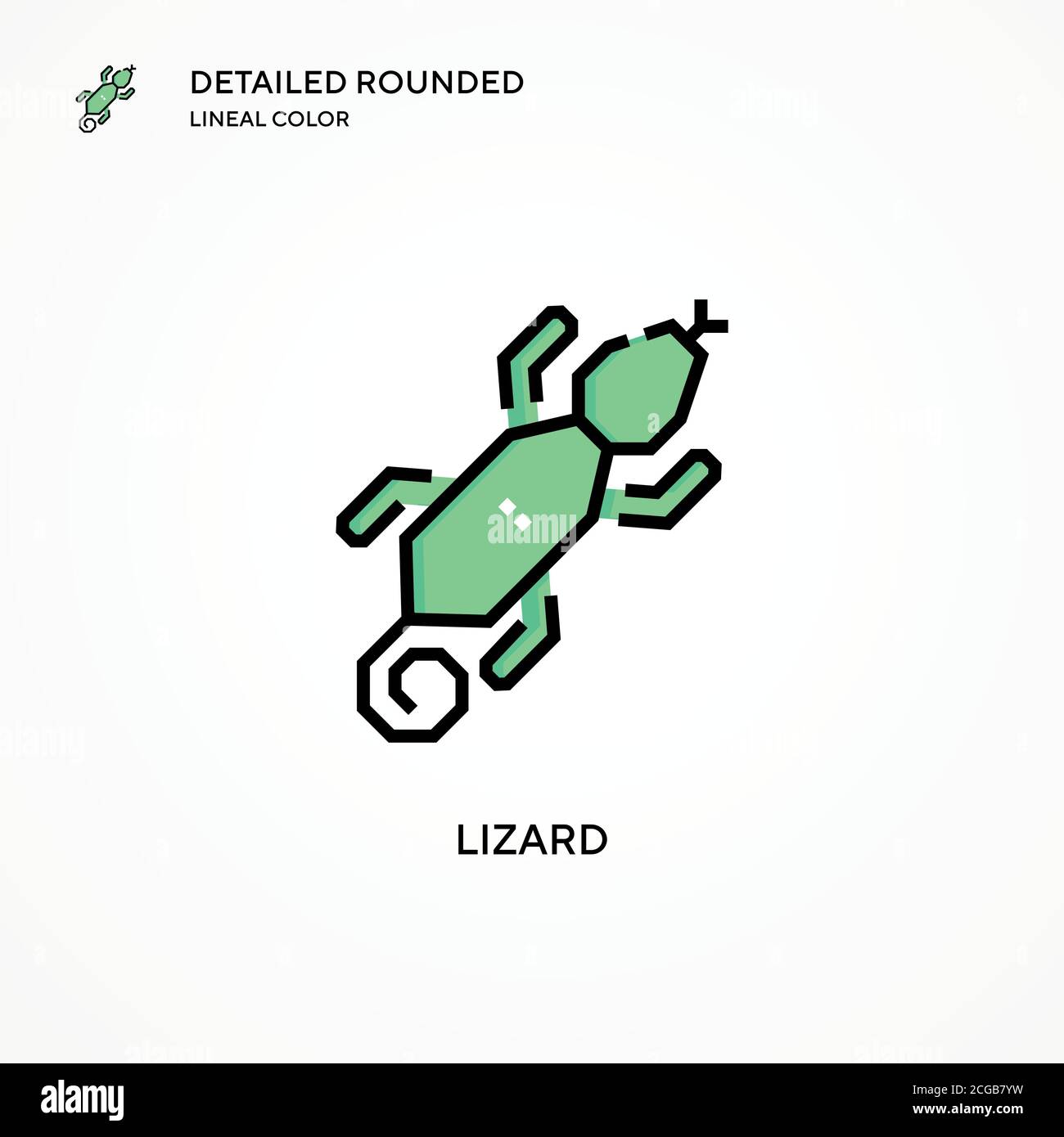 Male green forest lizard Stock Vector Images - Alamy