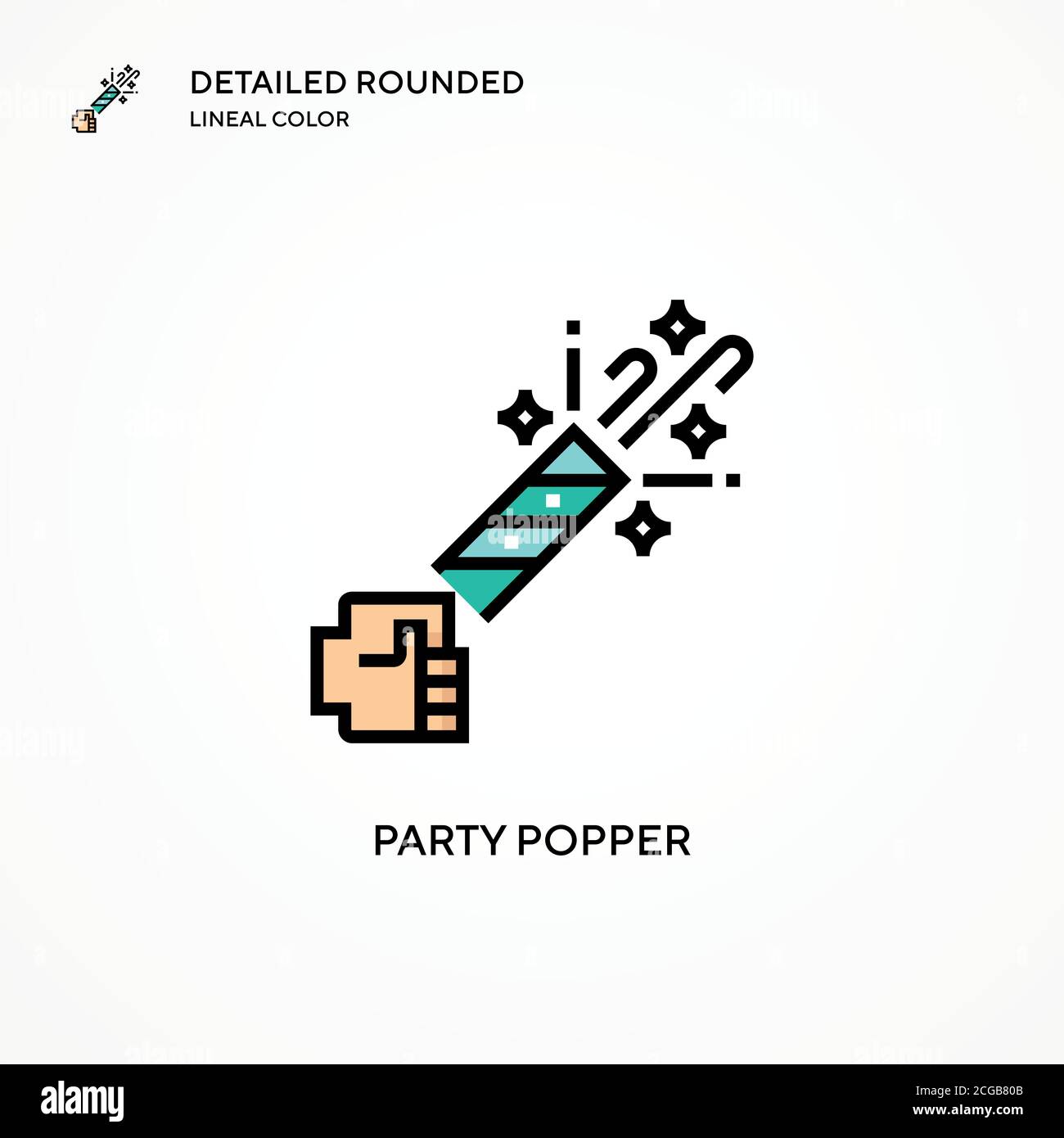 Party popper vector icon. Modern vector illustration concepts. Easy to ...