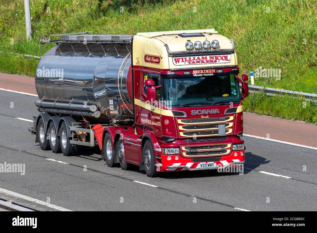 Young Tucker driving William Nicol Tankers Aberdeen; Haulage delivery ...