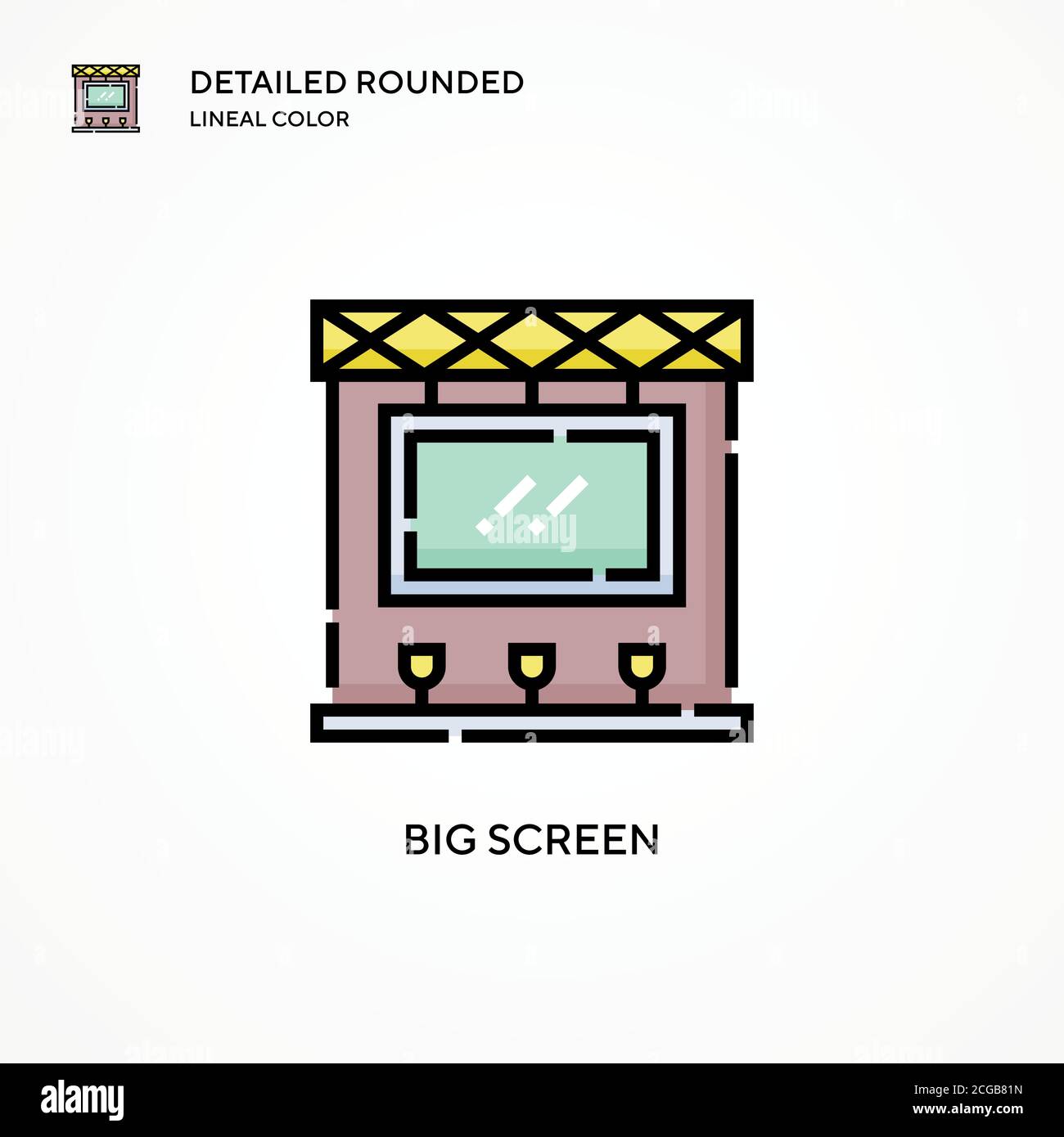 Big screen vector icon. Modern vector illustration concepts. Easy to ...