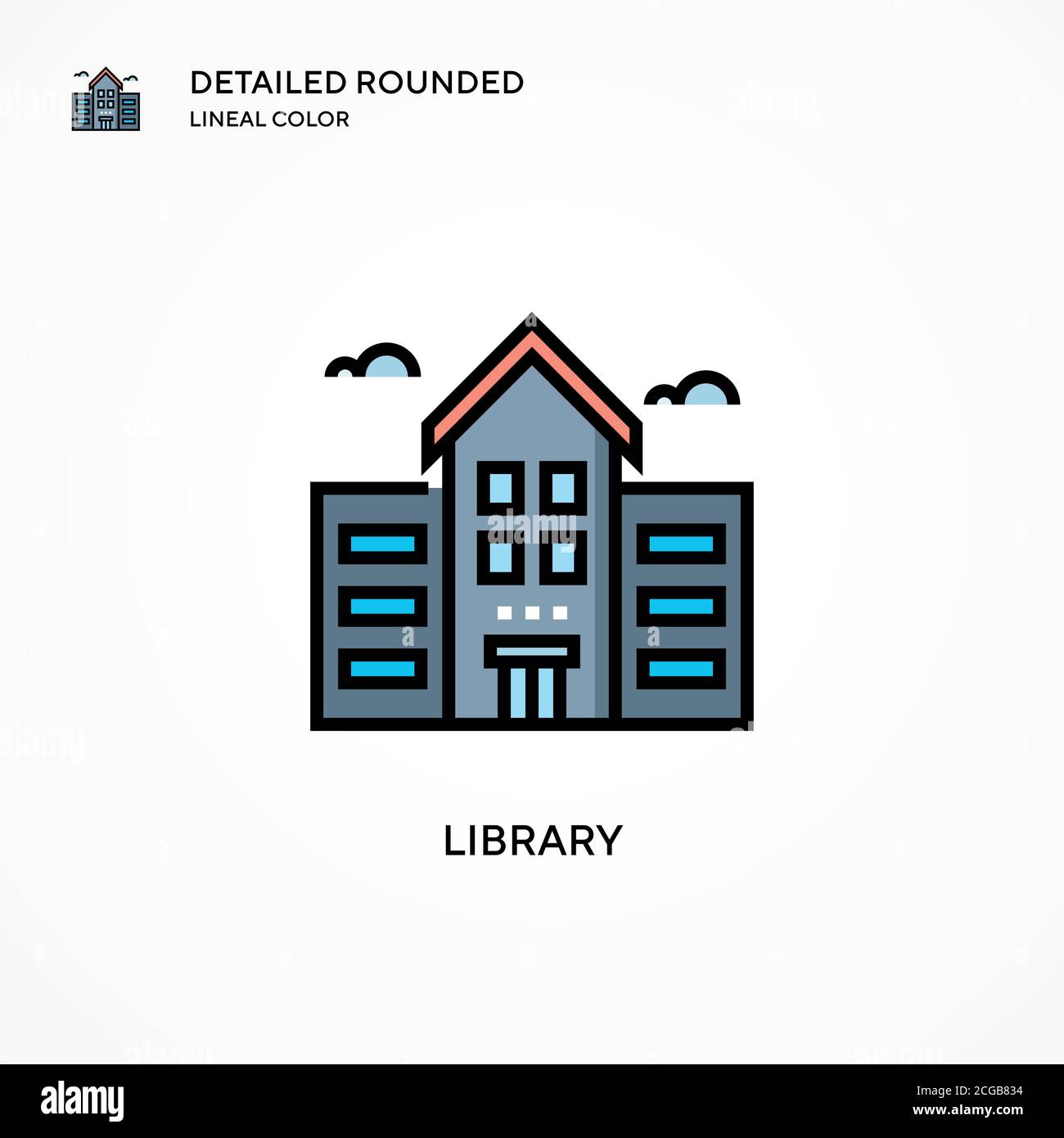 Library vector icon. Modern vector illustration concepts. Easy to edit ...