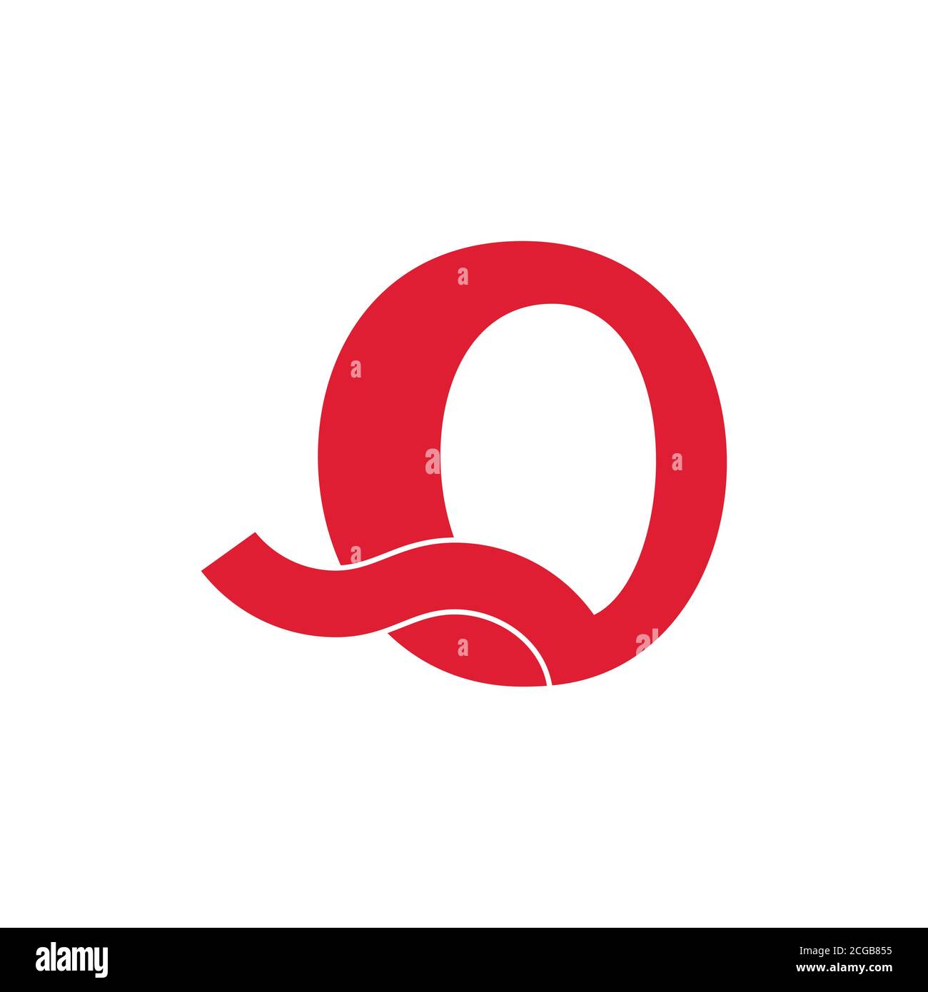 letter q ribbon shape logo vector Stock Vector Image & Art - Alamy