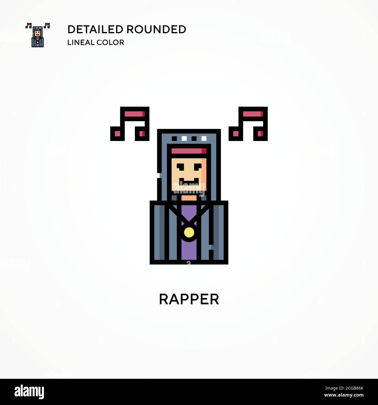 Rapper vector icon. Modern vector illustration concepts. Easy to edit ...