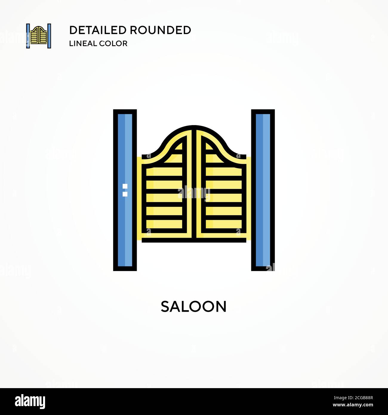 Saloon vector icon. Modern vector illustration concepts. Easy to edit ...