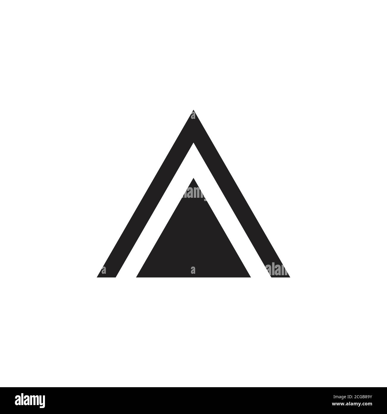 triangle arrow simple geometric logo vector Stock Vector Image & Art ...