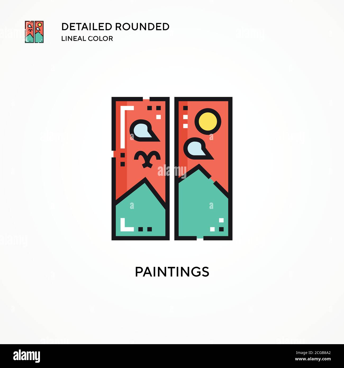 Paintings vector icon. Modern vector illustration concepts. Easy to ...
