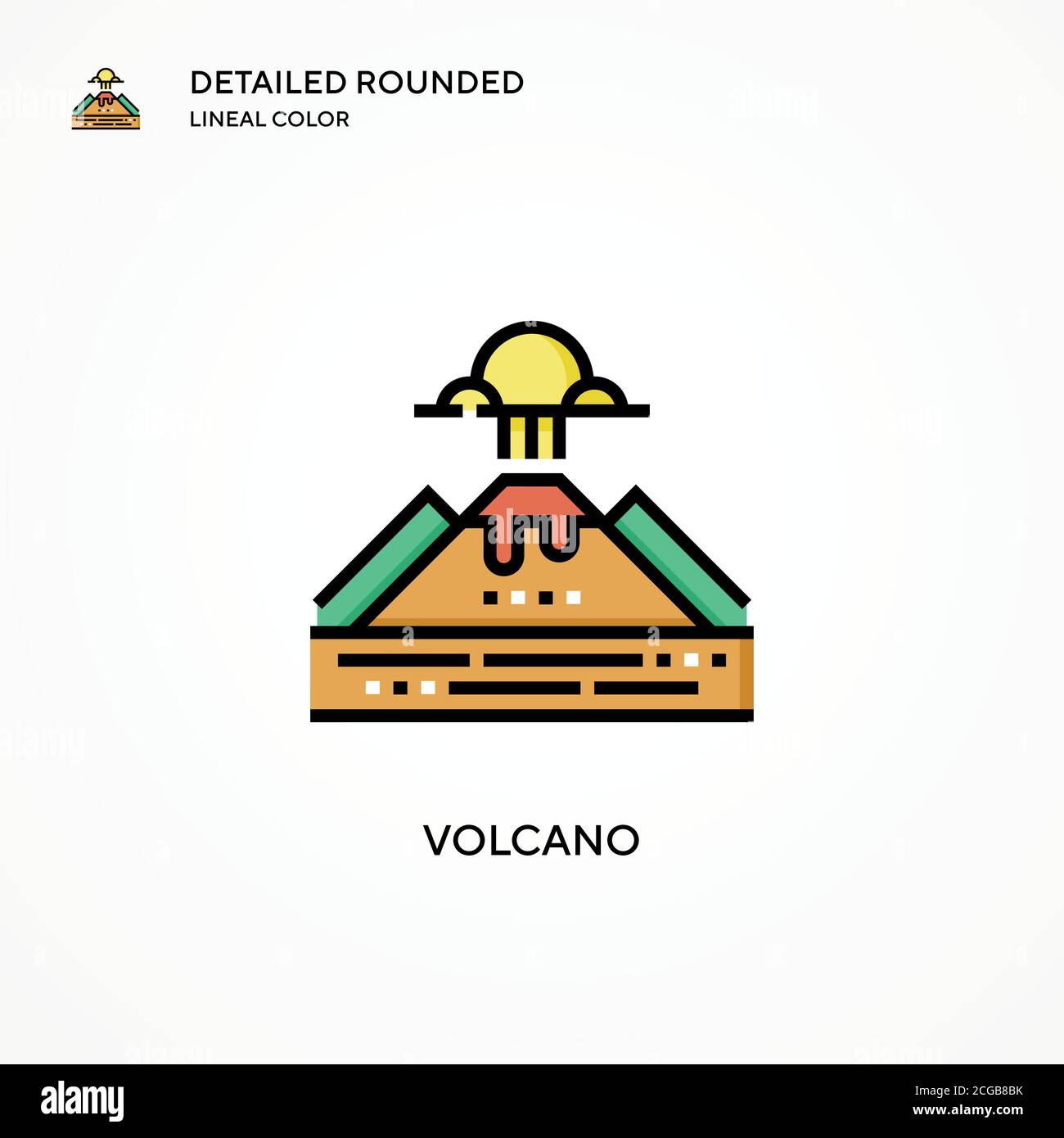 Volcano vector icon. Modern vector illustration concepts. Easy to edit ...