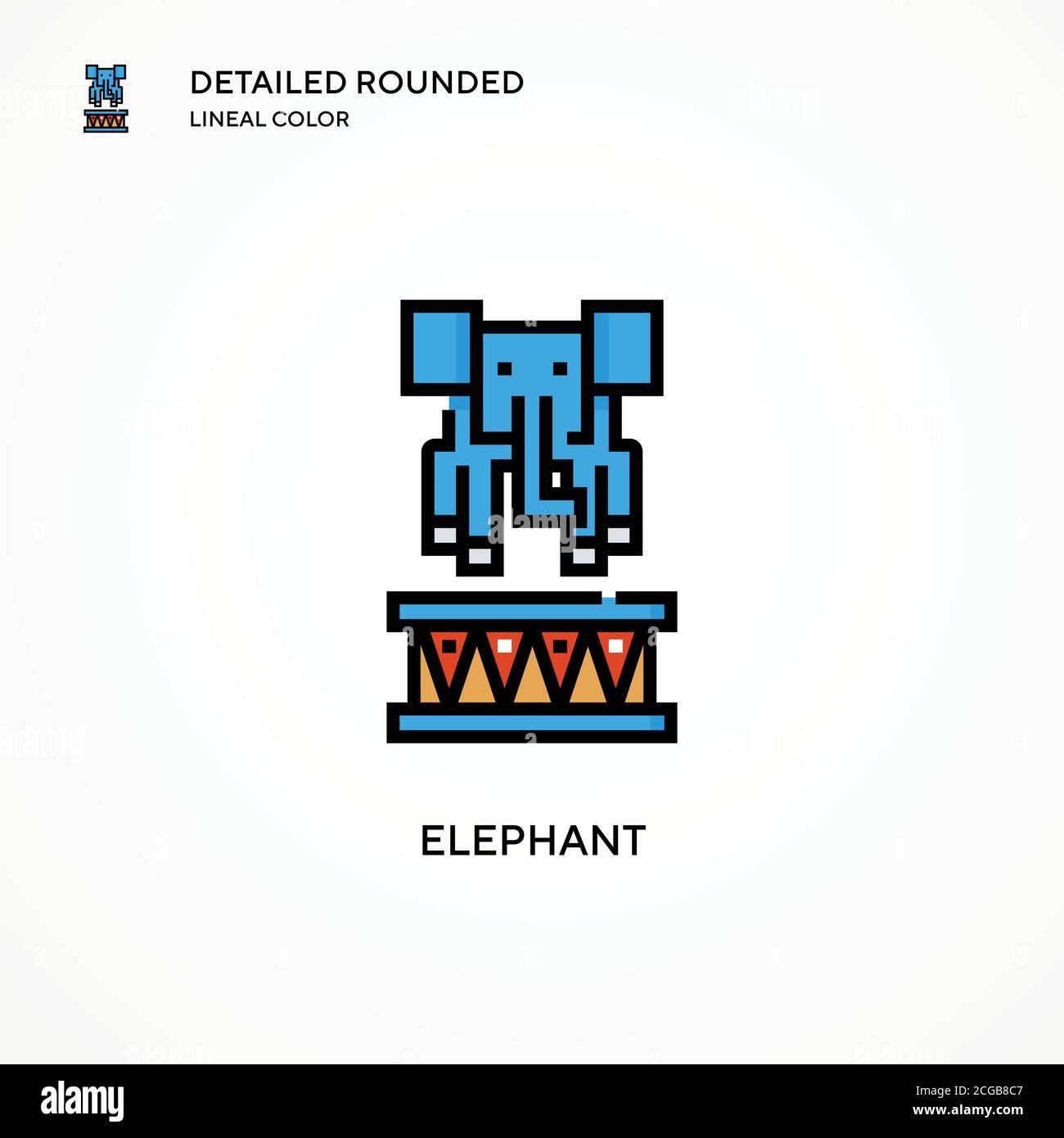 Elephant vector icon. Modern vector illustration concepts. Easy to edit ...