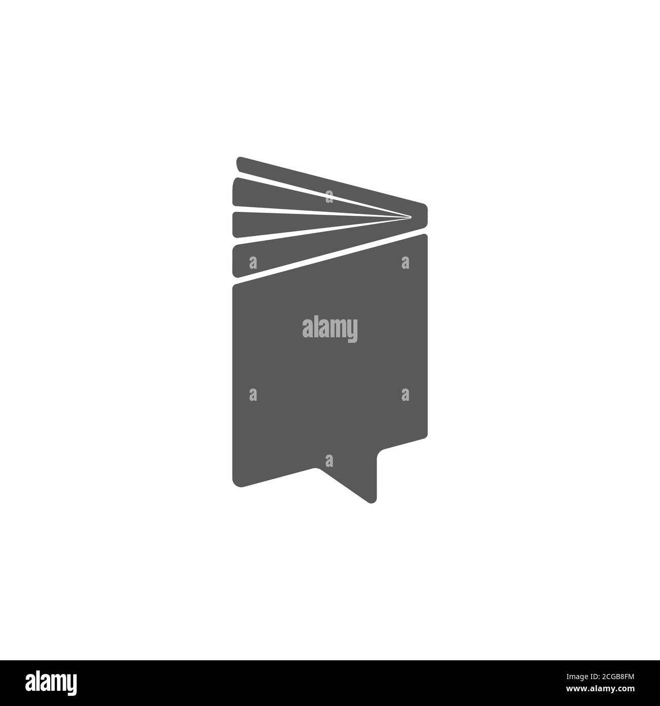 talk symbol book shape communication education vector Stock Vector ...
