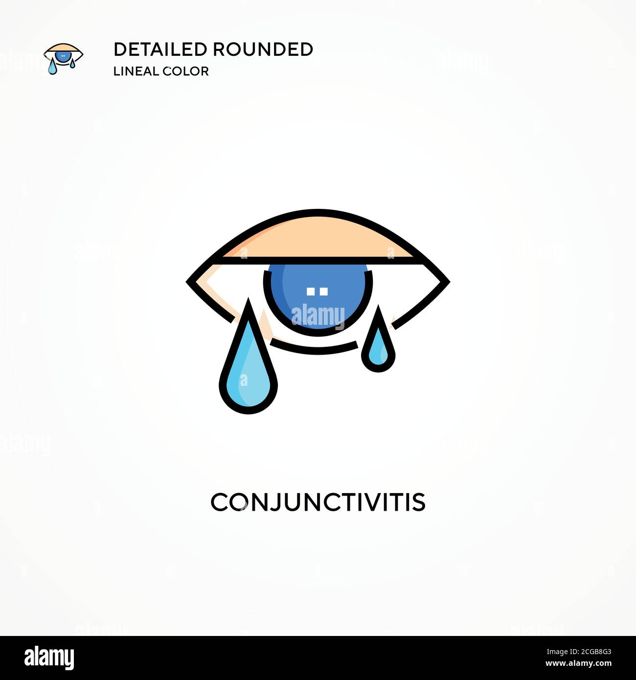 Conjunctivitis vector icon. Modern vector illustration concepts. Easy to edit and customize ...