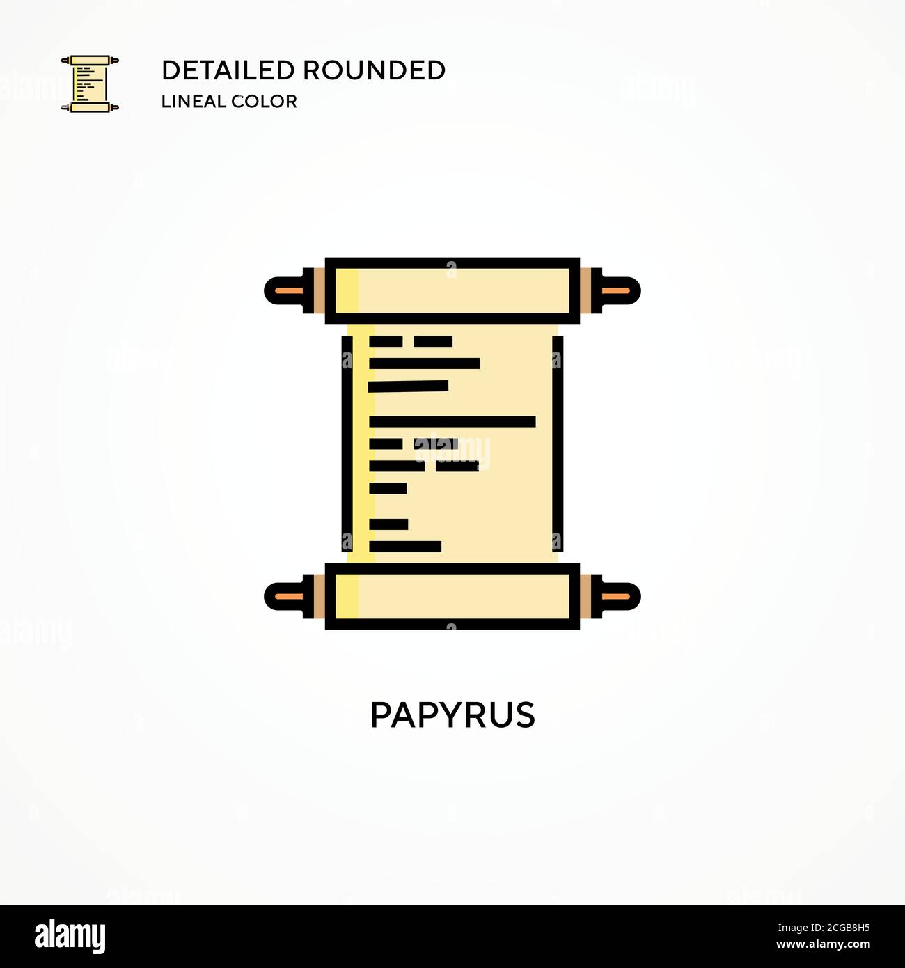 Papyrus vector icon. Modern vector illustration concepts. Easy to edit ...