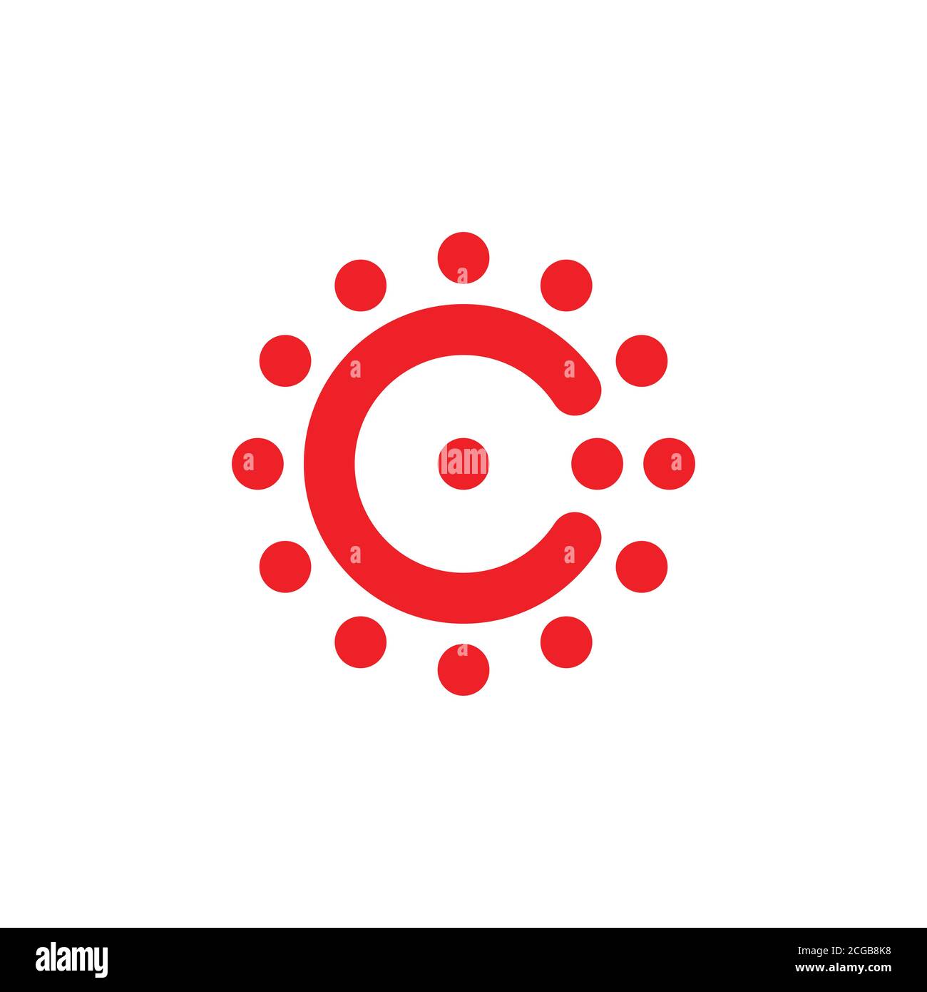 letter c circle dots logo vector Stock Vector Image & Art - Alamy
