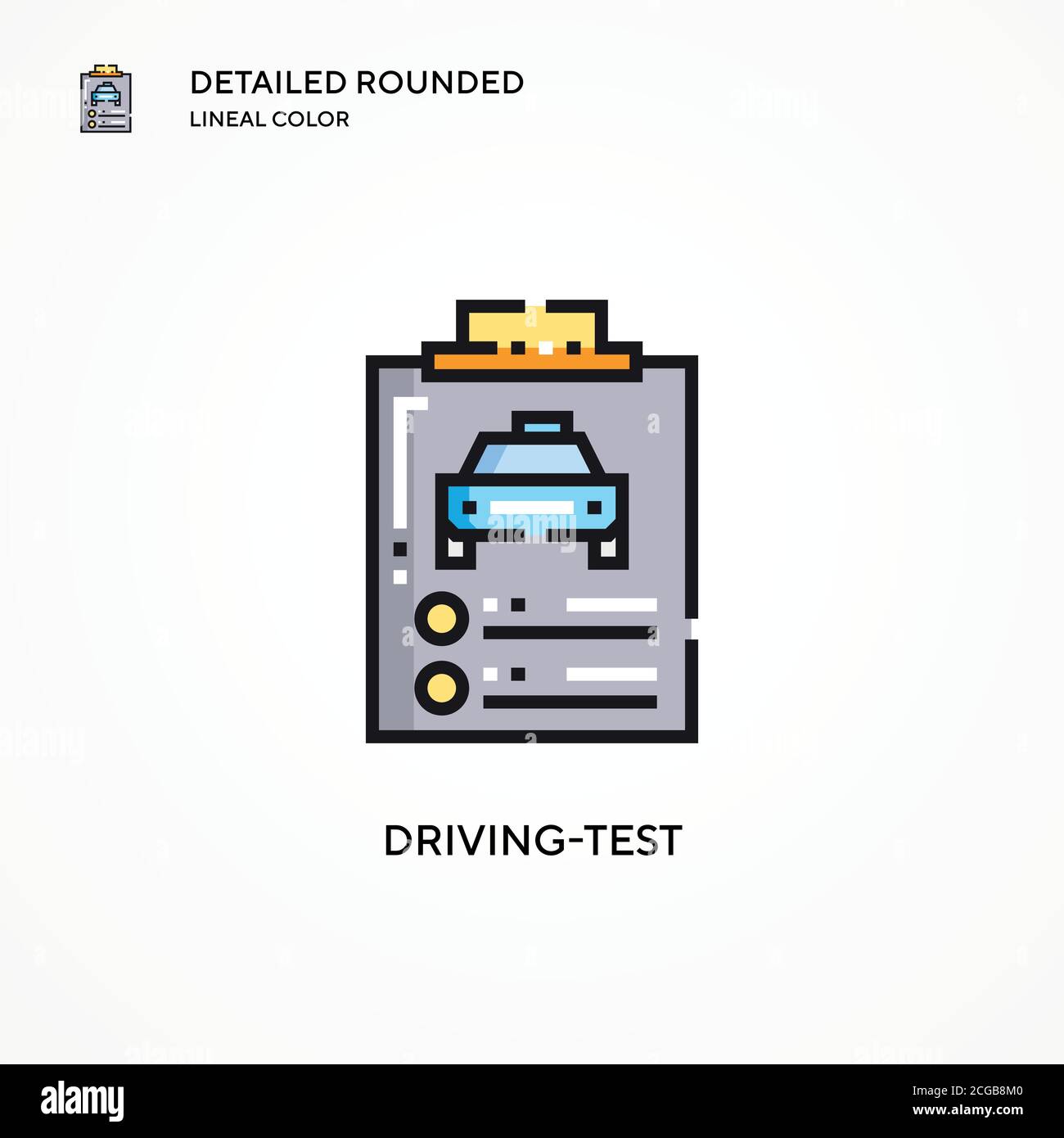 Driving-test vector icon. Modern vector illustration concepts. Easy to ...