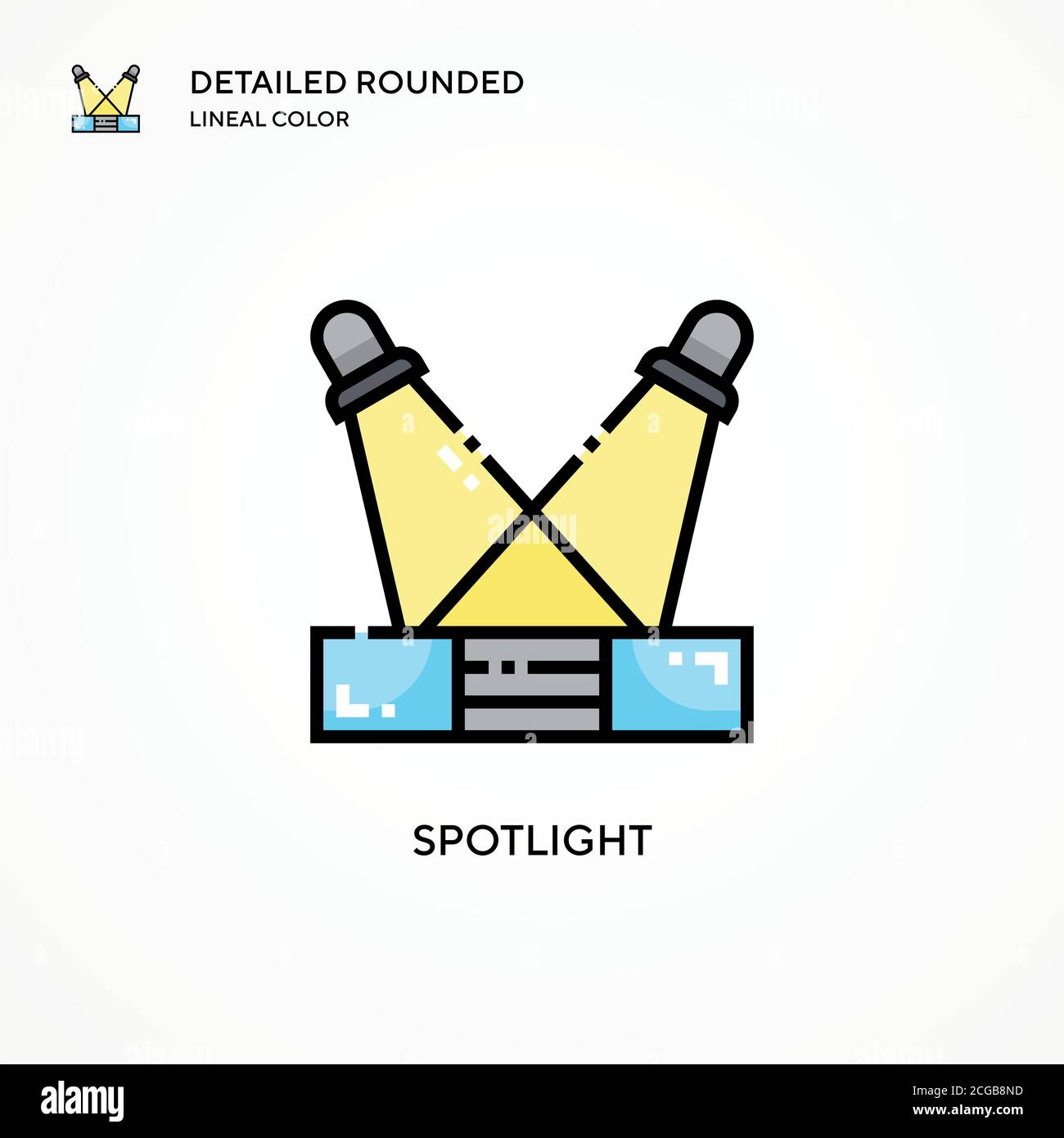 Spotlight vector icon. Modern vector illustration concepts. Easy to ...
