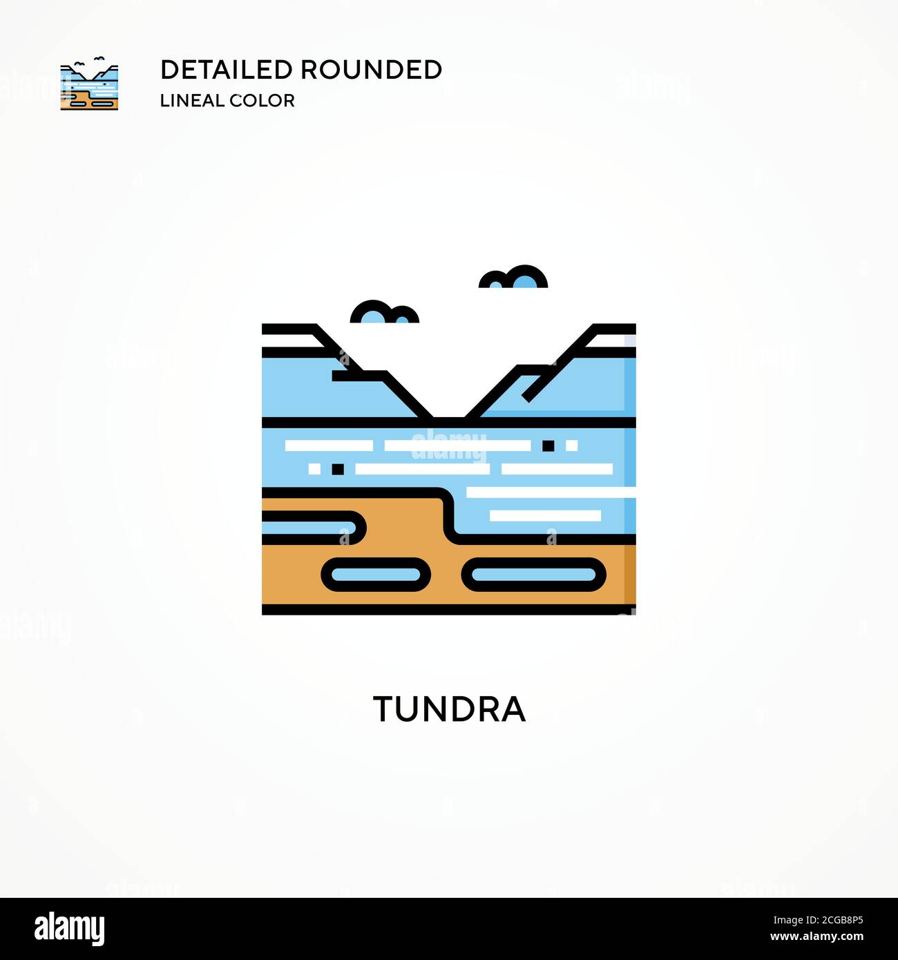 Summer tundra siberia Stock Vector Images - Alamy