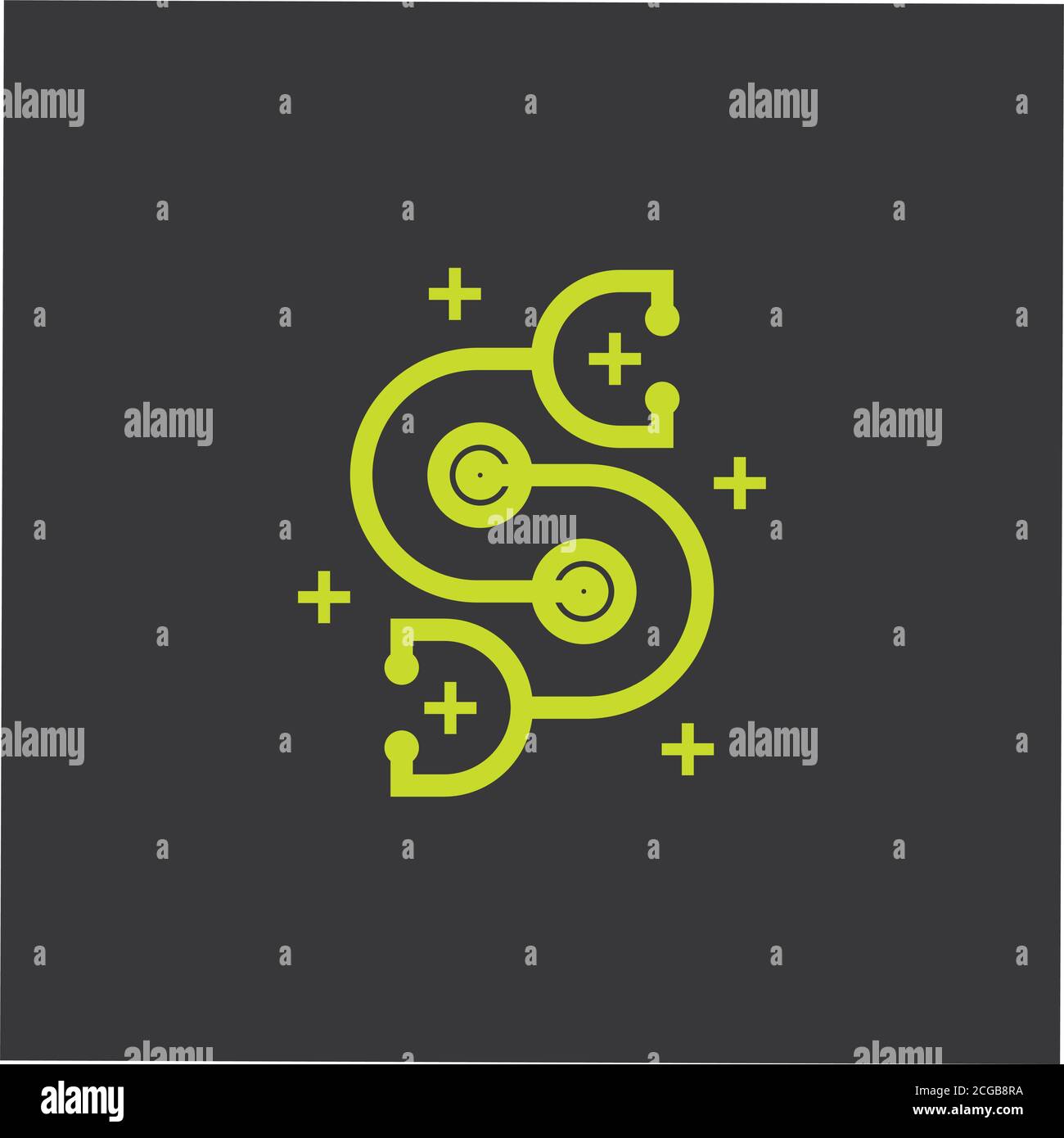 letter sc stethoscope medical logo vector Stock Vector Image & Art - Alamy