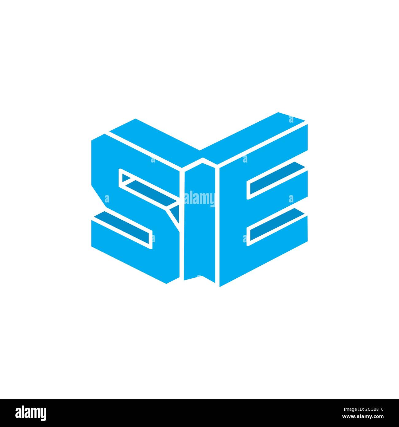 letters se 3d book shape logo Stock Vector Image & Art - Alamy