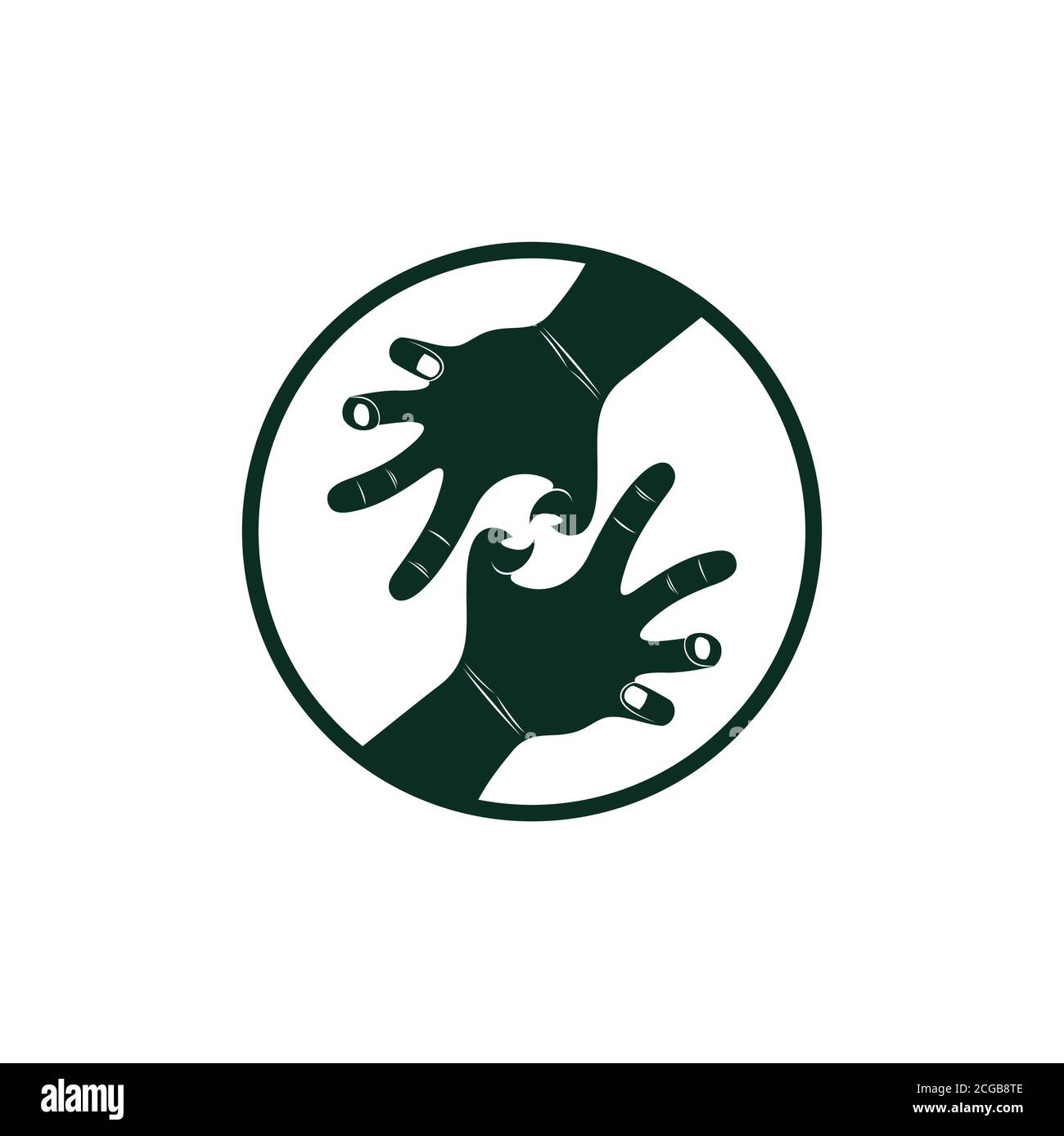 linked grunge violence scary hand symbol decoration vector Stock Vector ...