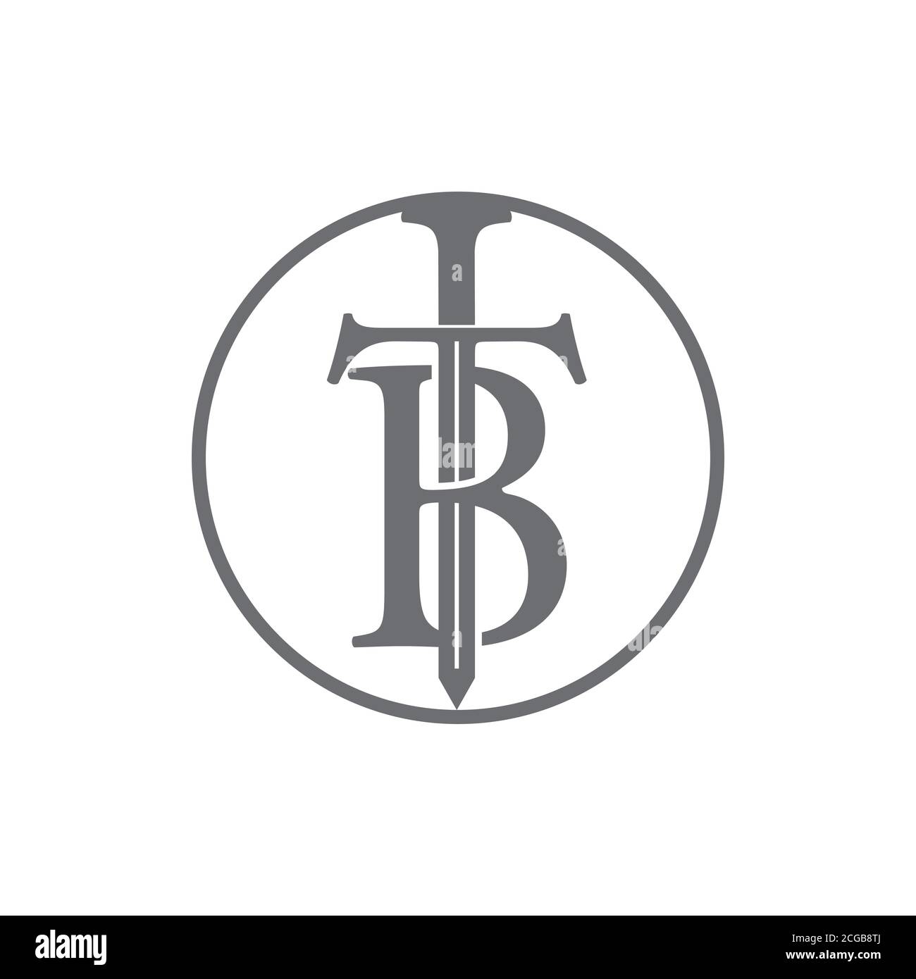 letter tb sword design logo vector Stock Vector Image & Art - Alamy