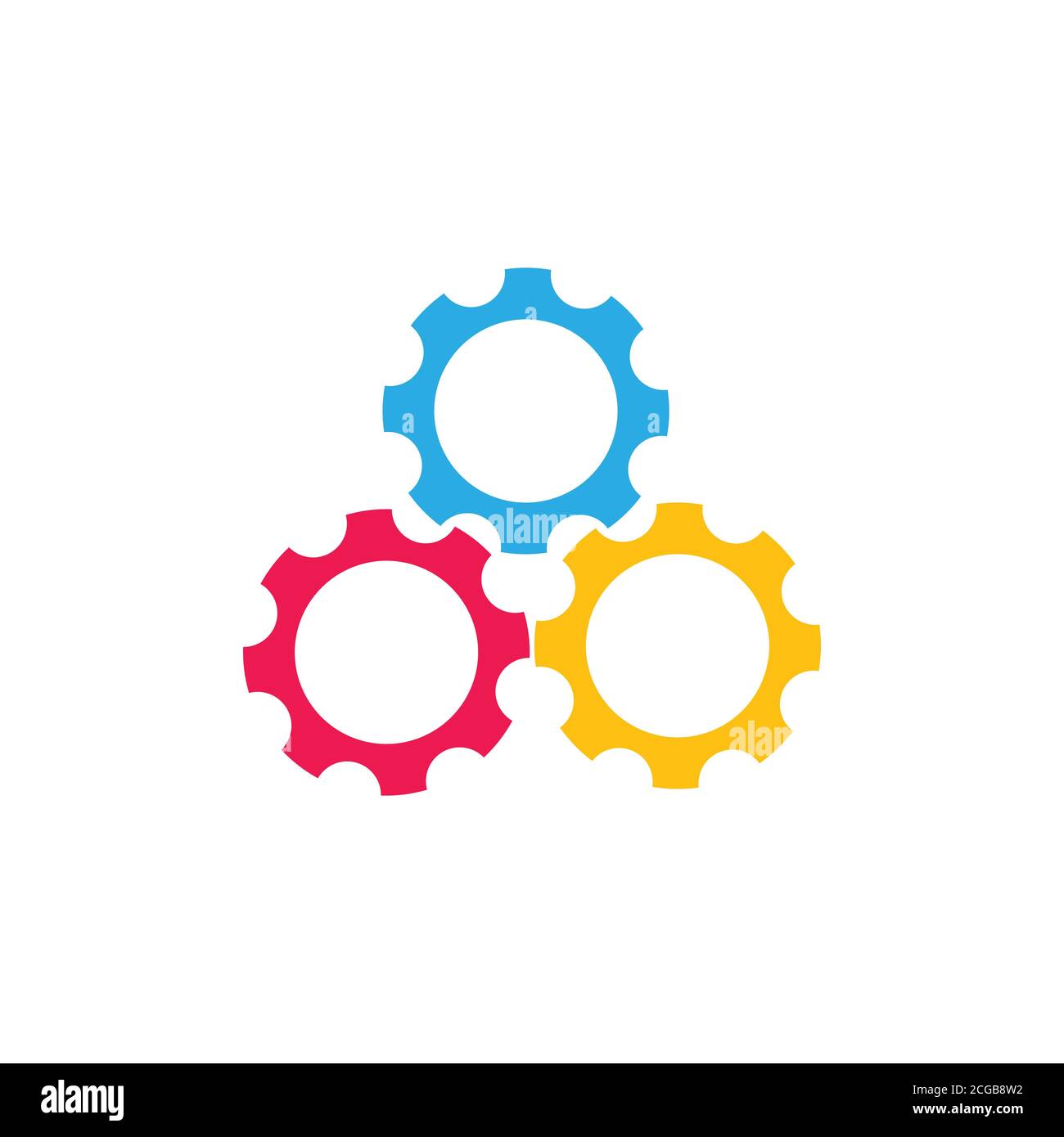 cute three colorful cog machine symbol logo vector Stock Vector Image ... cute three colorful cog machine symbol logo vector Stock Vector Image ...