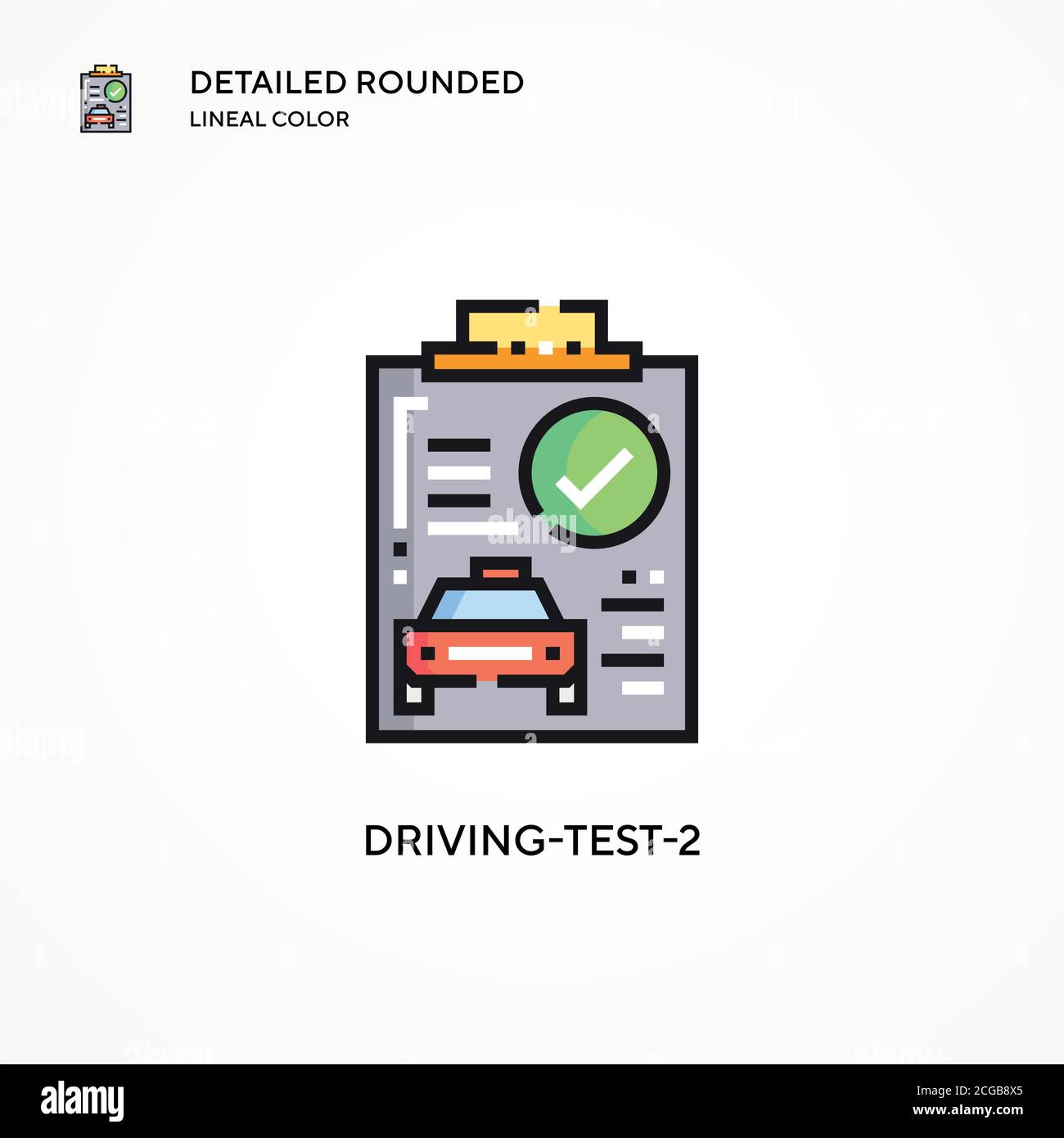 Driving-test-2 vector icon. Modern vector illustration concepts. Easy ...