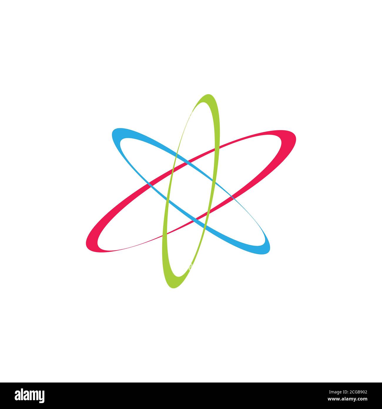 abstract circle atomic simple curves logo vector Stock Vector Image ...