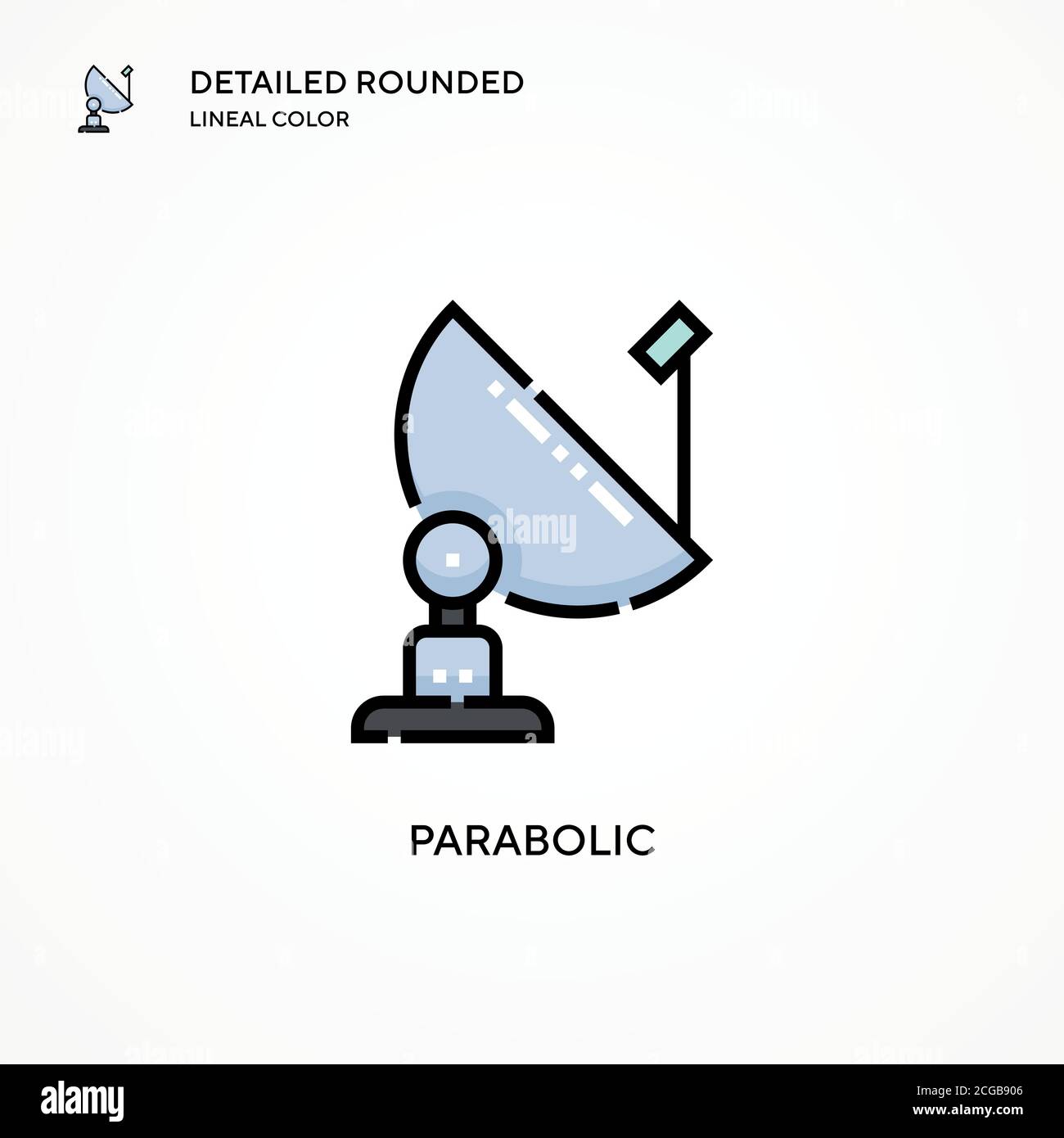 Parabolic vector icon. Modern vector illustration concepts. Easy to ...