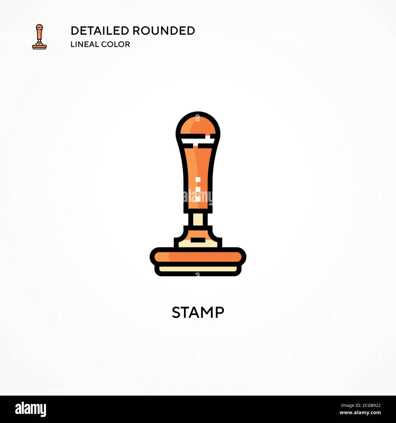 Stamp vector icon. Modern vector illustration concepts. Easy to edit ...