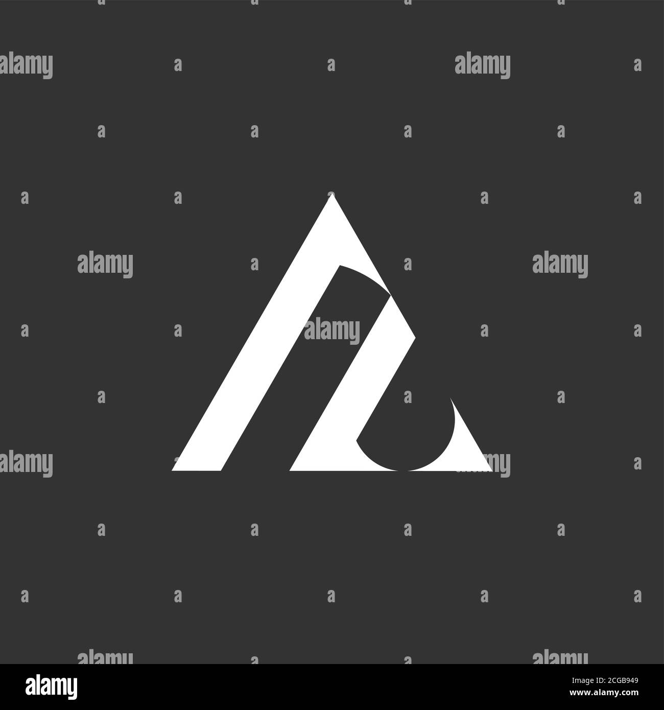 abstract letter rl lr triangle geometric arrow logo vector Stock Vector ...