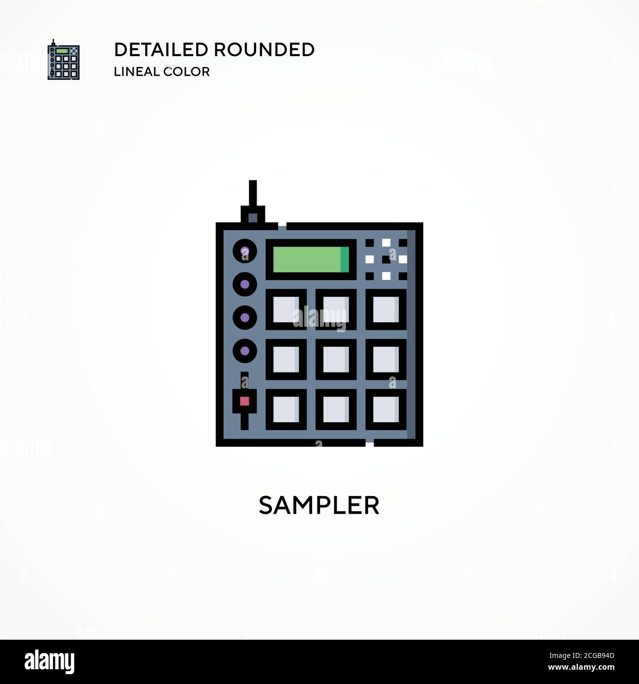 Sampler vector icon. Modern vector illustration concepts. Easy to edit ...