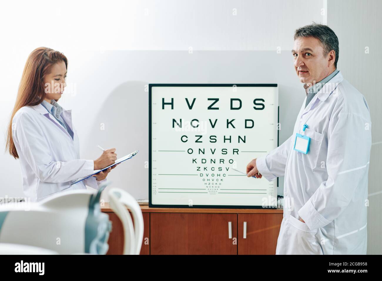 Annual eye examination Stock Photo - Alamy