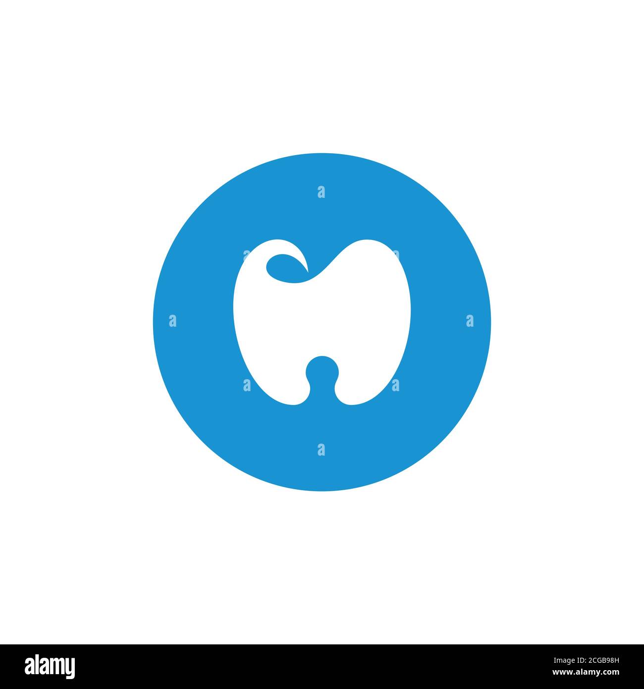 simple fresh teeth fresh blue design symbol vector Stock Vector Image ...