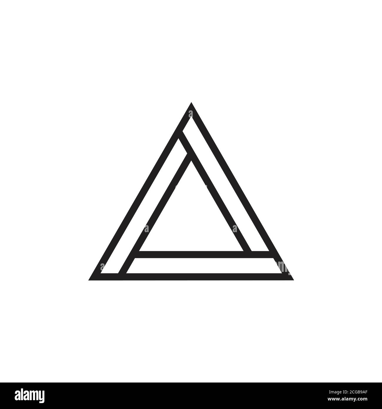 triangle stripes geometric line logo vector Stock Vector Image & Art ...