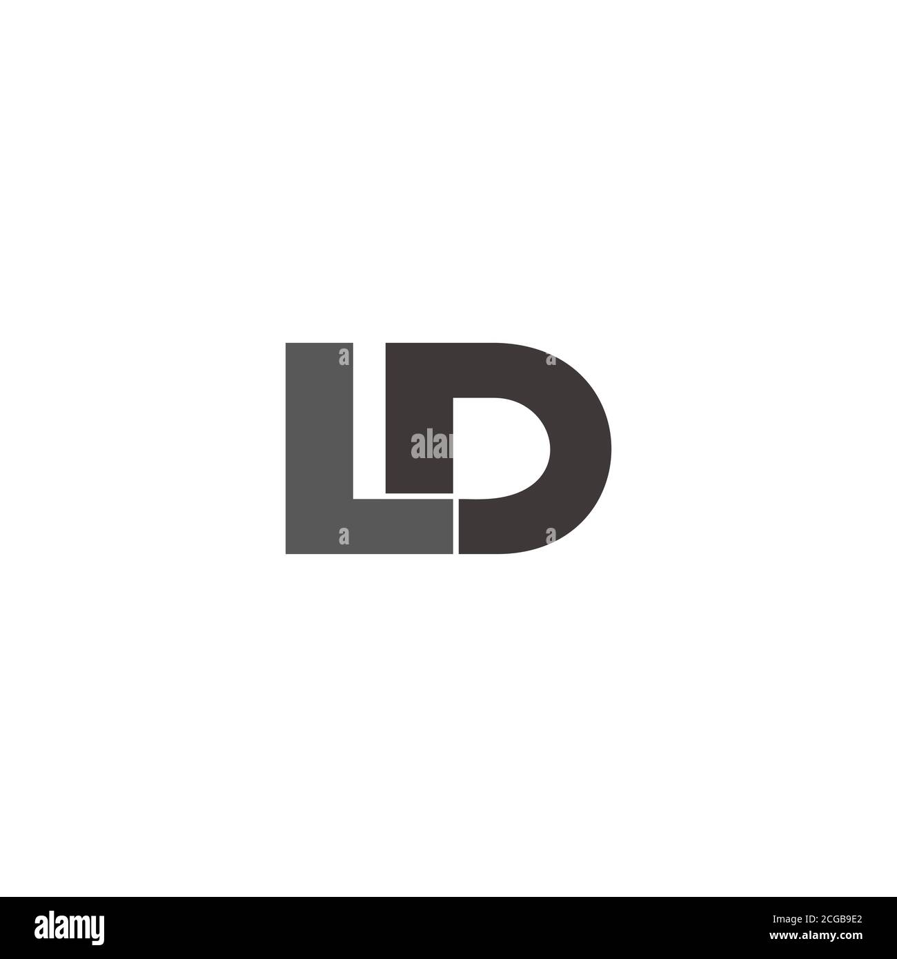 letter ld simple geometric linked logo vector Stock Vector Image & Art ...