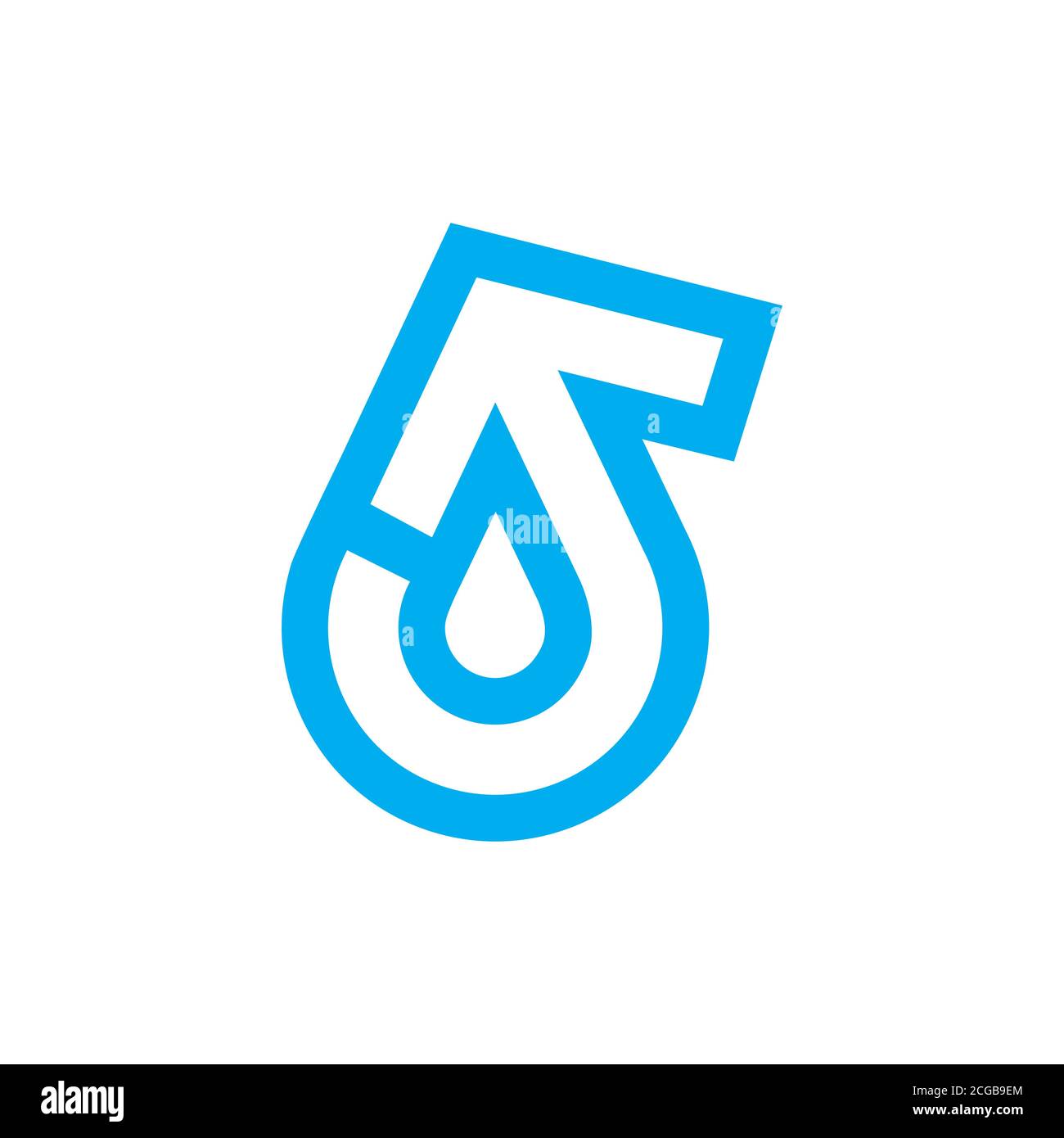 refresh arrow drop blue water simple logo vector Stock Vector Image ...