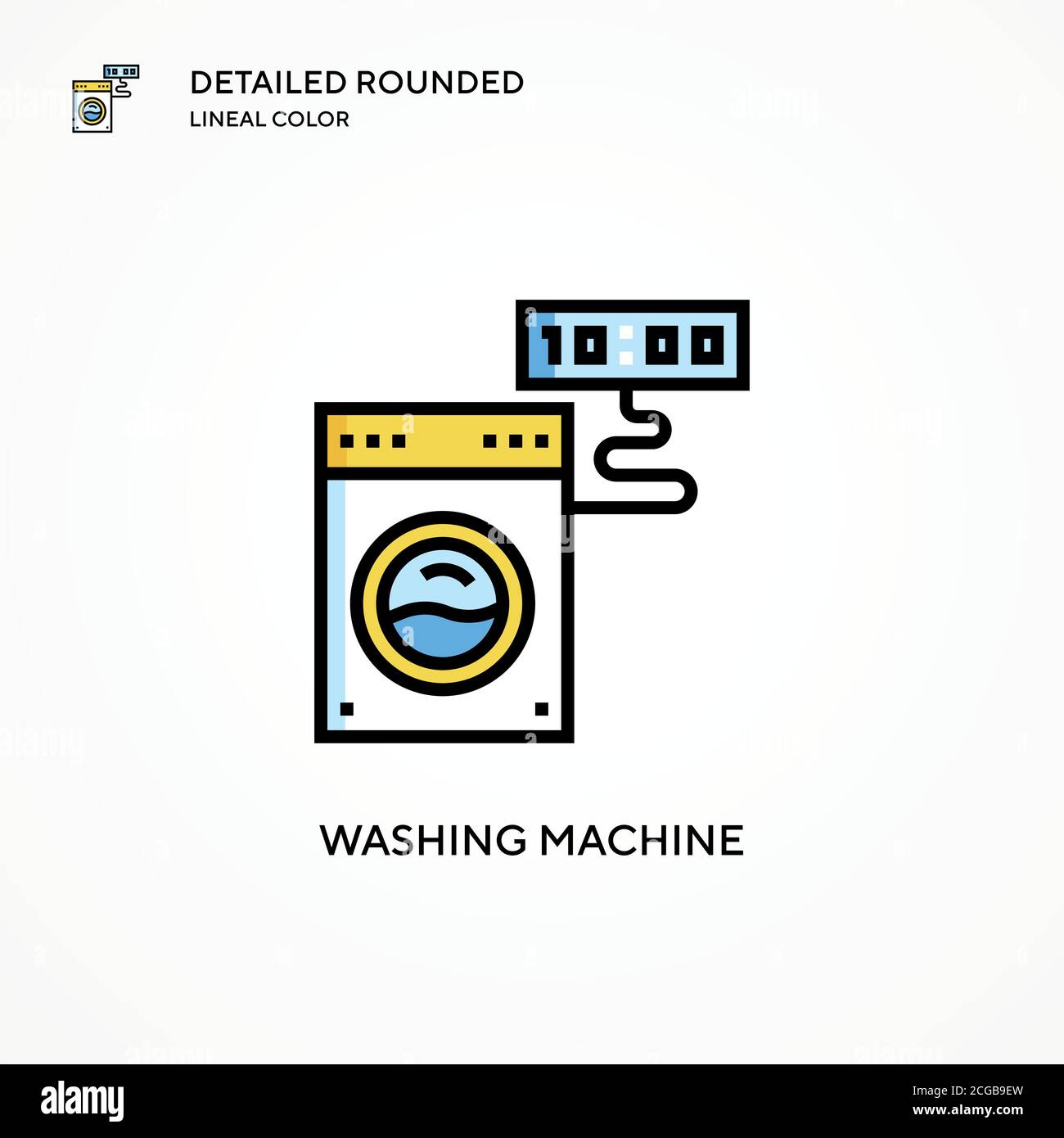 Washing machine vector icon. Modern vector illustration concepts. Easy ...