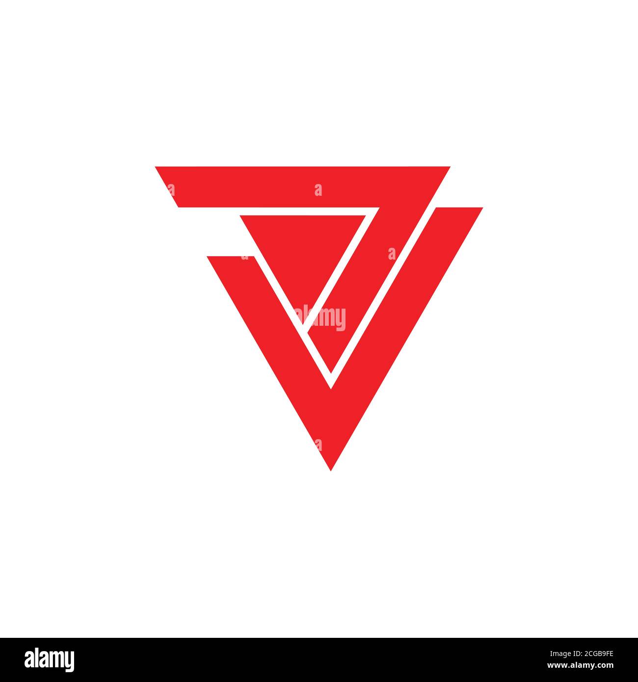 abstract letter v simple triangle geometric arrow logo Stock Vector ...