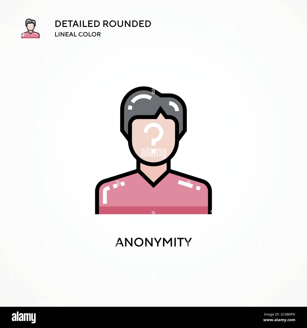 Anonymity vector icon. Modern vector illustration concepts. Easy to ...