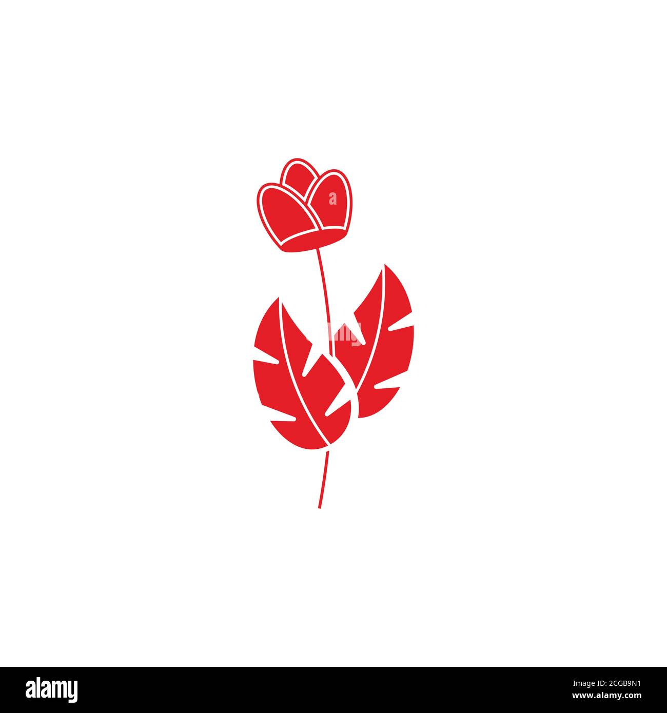 flower tree simple geometric clear design beauty symbol decoration ...