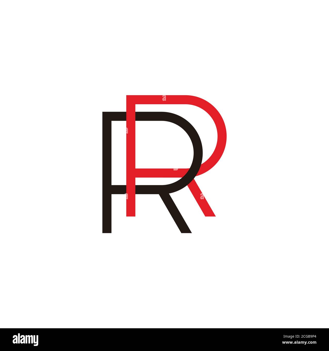letter RR linked colorful simple geometric line logo vector Stock ... letter RR linked colorful simple geometric line logo vector Stock ...