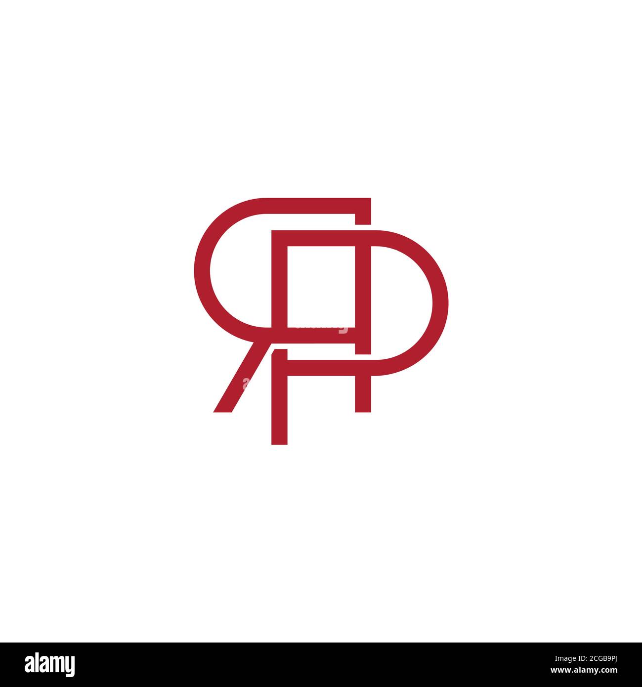 letter RP linked overlapping line geometric logo vector Stock Vector ...