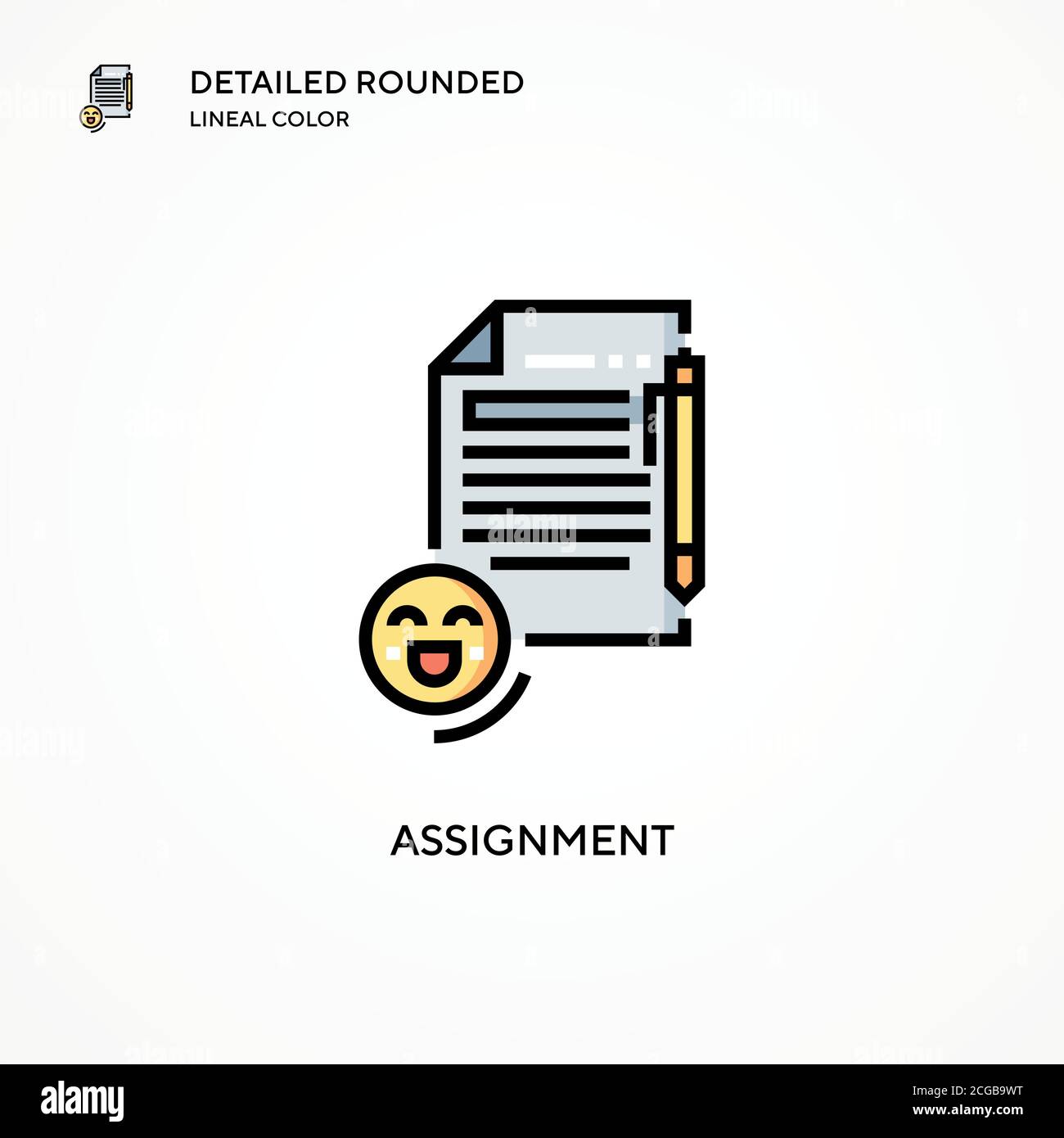 Assignment vector icon. Modern vector illustration concepts. Easy to ...